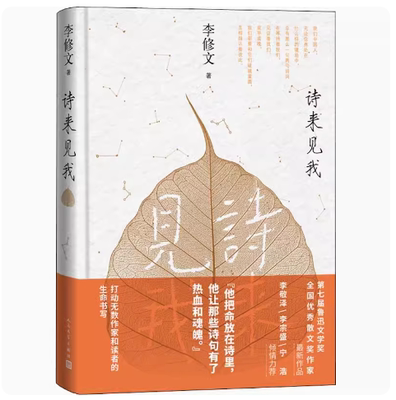 正版诗来见我 李修文 人民文学出版社 第七届鲁迅文学奖得主 作家散文集 通过古典诗词叙写人生际遇 通过古今对话见证自我完成