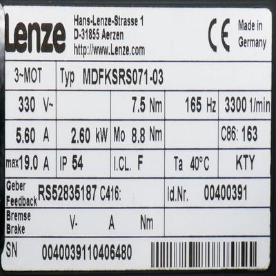 伦茨伺服电机 MDFKSRS071-03