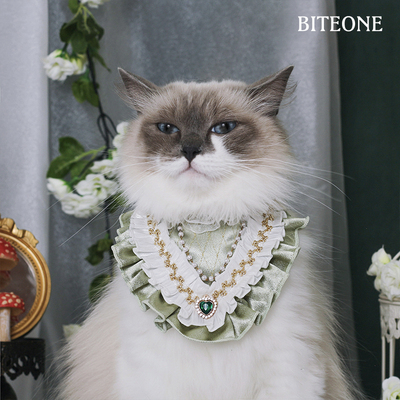 BITEONE 【绿野仙踪】Lolita精致宫廷风布偶猫咪衣服布偶猫围脖