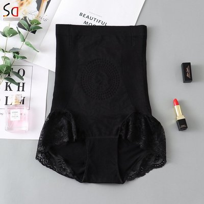 女士高腰无缝塑身内裤蕾丝花边紧身打底产收腹带束腰提臀无痕9812