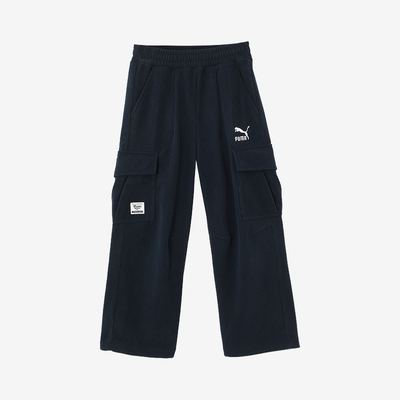 Puma/彪马正品2025大童中腰潮流休闲加绒多口袋工装裤950001-02