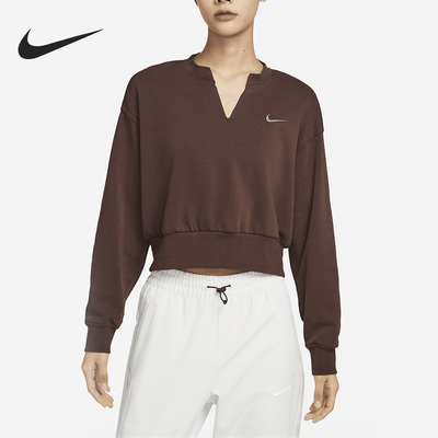 Nike/耐克正品春季新款女子运动法式毛圈V领卫衣DV7843-227