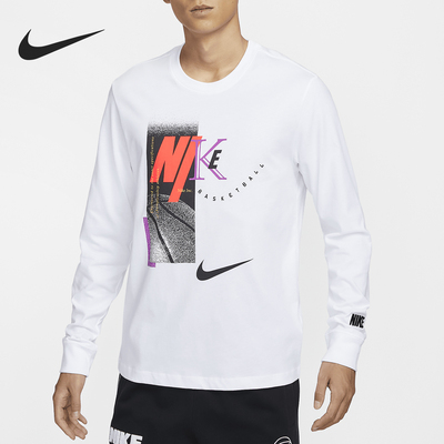 耐克男士印花圆领篮球宽松T恤