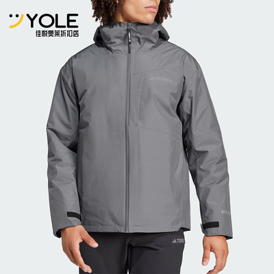 阿迪达斯男士连帽户外休闲外套