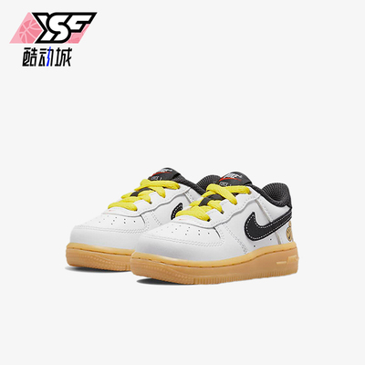 Nike/耐克正品AirForce1LV8新款婴童白棕色板鞋DO5863-100