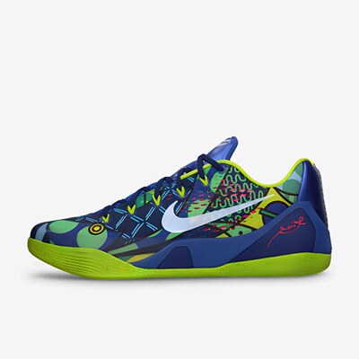 Nike耐克正品Kobe 9 EM Low Brazil男款圆头系带篮球鞋646701-413
