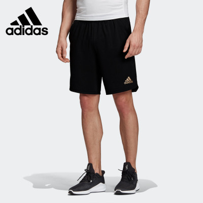 Adidas/阿迪达斯正品男子反光跑步训练运动五分短裤 FM7624