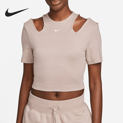 Nike/耐克正品夏季新款女子镂空透气运动短袖T恤DV7963-272