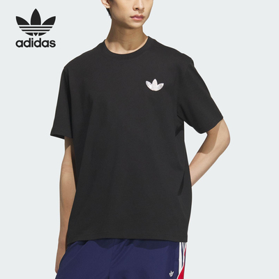 Adidas/阿迪达斯正品三叶草男女透气针织休闲柔软短袖T恤KC3119