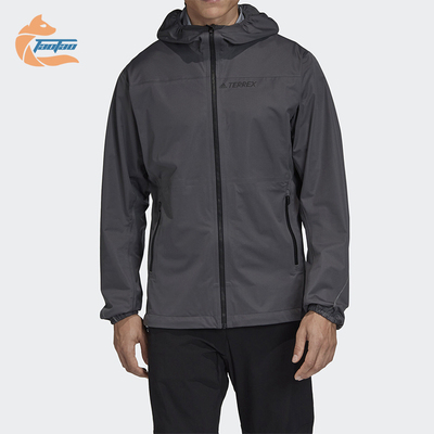 Adidas/阿迪达斯正品秋季连帽夹克男士经典运动户外冲锋衣GD0556