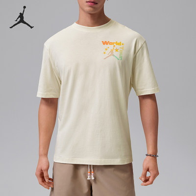 Nike/耐克正品JORDAN男士圆领针织透气经典短袖T恤IF3156-110