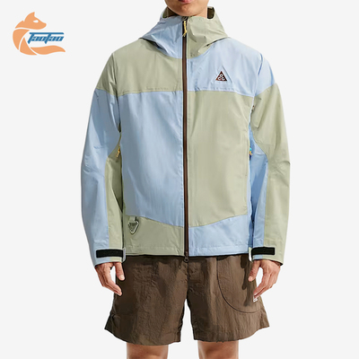 Nike/耐克正品ACG新款男浅蓝浅绿色徒步经典轻盈冲锋衣IQ6348-371