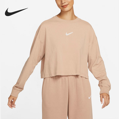 Nike/耐克正品Sportswear Swoosh女士印花长袖上衣DR5633-200