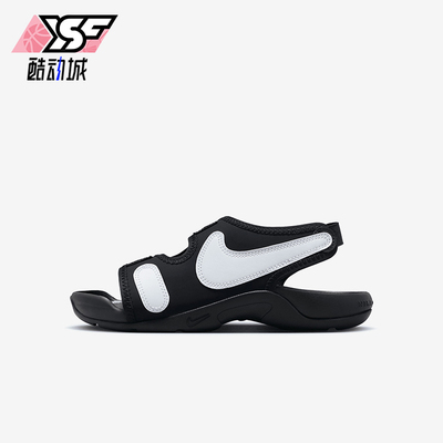 Nike/耐克正品一脚蹬沙滩凉鞋新款女黑白色经典凉鞋DX5544-002