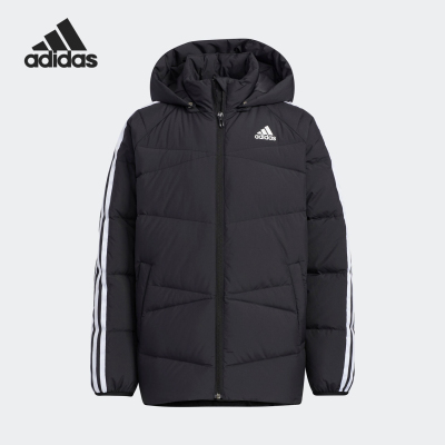 Adidas/阿迪达斯正品2025新款儿童运动保暖连帽长袖羽绒服HM7161