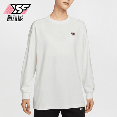 Nike/耐克正品秋季新款女士印花刺绣简约宽松T恤IB1670-133