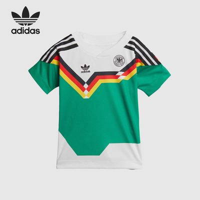 Adidas/阿迪达斯正品夏季三叶草婴童运动足球短袖T恤CD8034