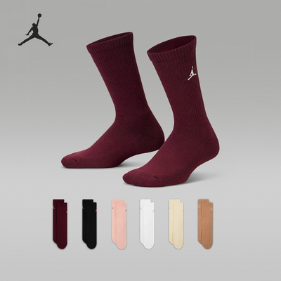 Nike/耐克正品Jordan 儿童新款中筒运动袜六双装FQ0755-681