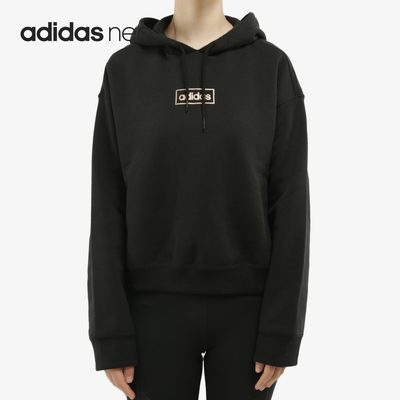 阿迪达斯女子加绒休闲连帽卫衣