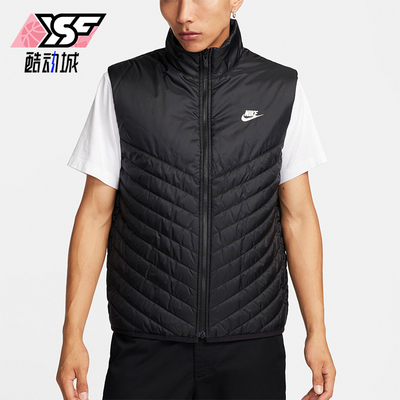 耐克男士立领保暖训练棉马甲