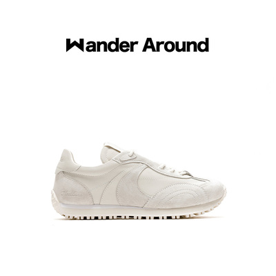 Wander around2025春夏新款LUNA系列米灰拼色阿甘休闲德训鞋女