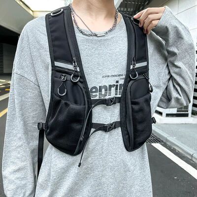 Hip-hop Streetwear Chest Rig Bag for Men Casual Tactical Ves