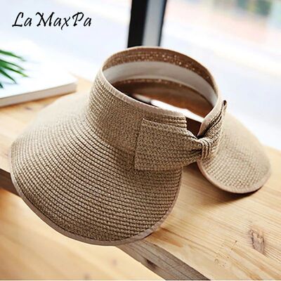 LaMaxPa New Women Summer Visors Hat Foldable Sun Hat Wide La