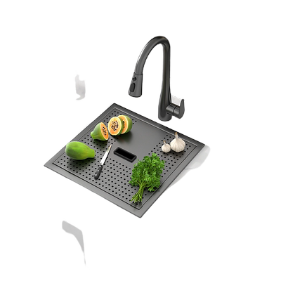 摩仕蜂窝压纹304吧台隐藏式水槽