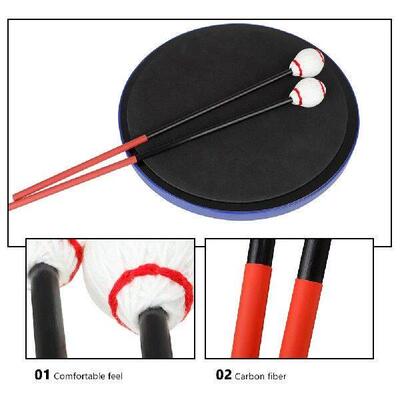 2pcs Xylophone Mallets Marimba Hammers Carbon Fiber Smooth