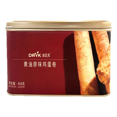 DRYK迪氪原味蛋卷 黄油手工鸡蛋卷408g罐装礼盒 年节礼品手信