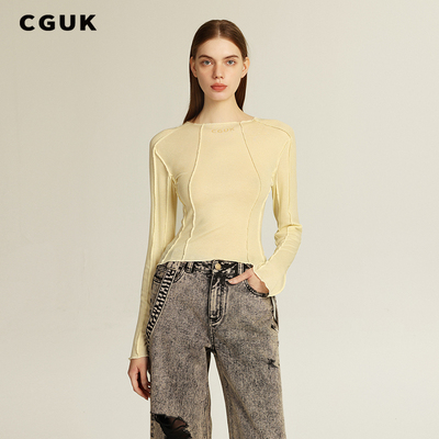 【王小草同款】CGUK梦游系列天丝羊毛打底衫舒适百搭女士打底衫