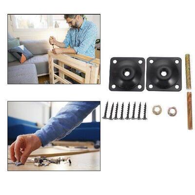 1 set Sofa Leg Connector Furniture Mounting Plate Iron