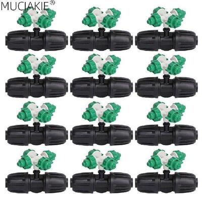 MUCIAKIE 50PCS Misting Nozzle with 16mm PE Tubing Tee Joint