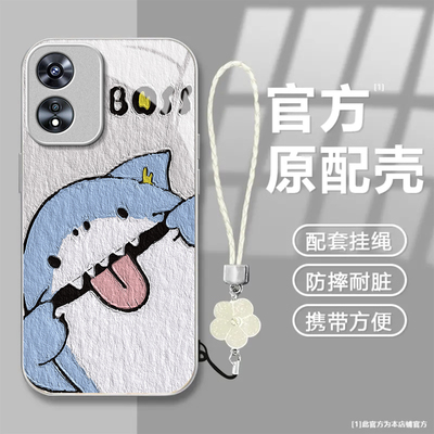 淘气鲨鱼适用OPPOA97手机壳oppoa96/95玻璃a93/92s新款a91/72n外壳58/56/55硬壳36/32/5高级11/9/2x液态a3/1i