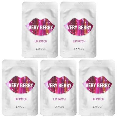 Lapcos,Lip Patch, Very Berry, 5 Patches, 0.1 oz Each