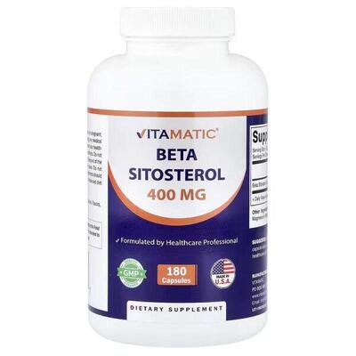 Vitamatic,Beta Sitosterol, 400 mg, 180 Capsules