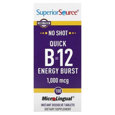 Superior Source,Quick B-12 Energy Burst, 1,000 mcg, 100 Micr