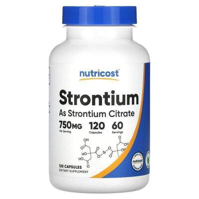 Nutricost,Strontium, 375 mg, 120 Capsules