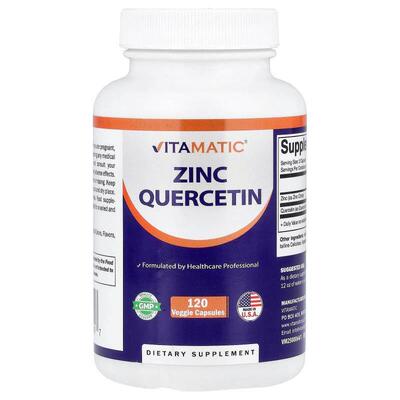 Vitamatic,Zinc Quercetin, 120 Veggie Capsules