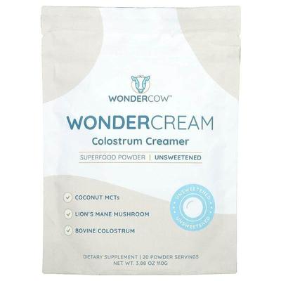 Wondercow,WonderCream, Colostrum Creamer, Unsweetened, 3.88