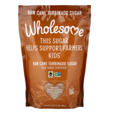 Wholesome Sweeteners,天然未加工甘蔗，粗粒糖，1.5 磅（24 盎司