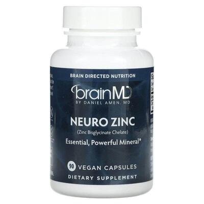 BrainMD,Neuro Zinc (Zinc Bisglycinate Chelate), 90 Vegan Cap