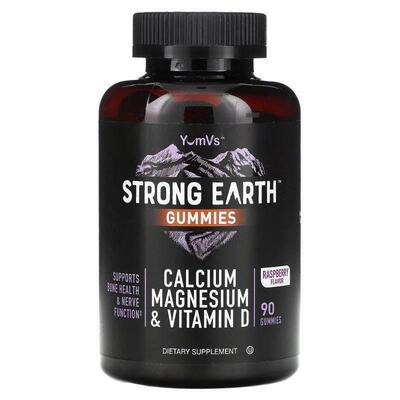 Calcium Magnesium &amp;amp;amp; Vitamin D, Raspberry, 90