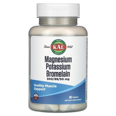 KAL,Magnesium Potassium Bromelain, 60 Tablets