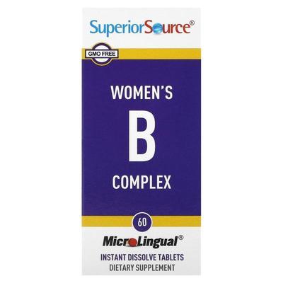 Superior Source,Women's B Complex, 60 MicroLingual Instant D