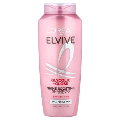 欧莱雅,Elvive, Glycolic + Gloss, Shine Boosting Shampoo, Dul