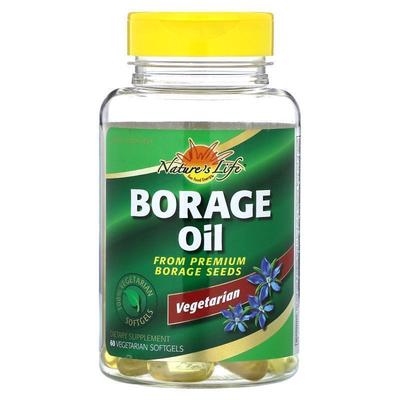 Nature's Life,Vegetarian Borage Oil, 60 Vegetarian Softgels
