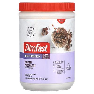 SlimFast,高蛋白，代餐果汁混合物，香草奶油味，11 盎司（312 克