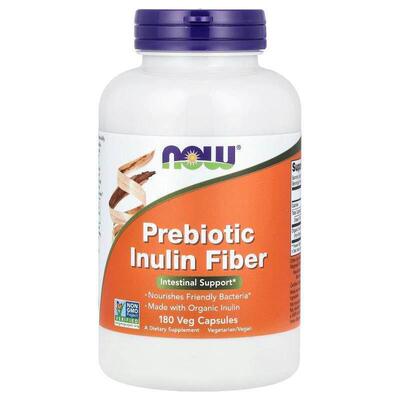诺奥,Prebiotic Inulin Fiber, 180 Veg Capsules
