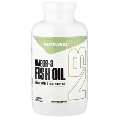 Nutrabio Labs,Omega-3 鱼油，400 粒软胶囊